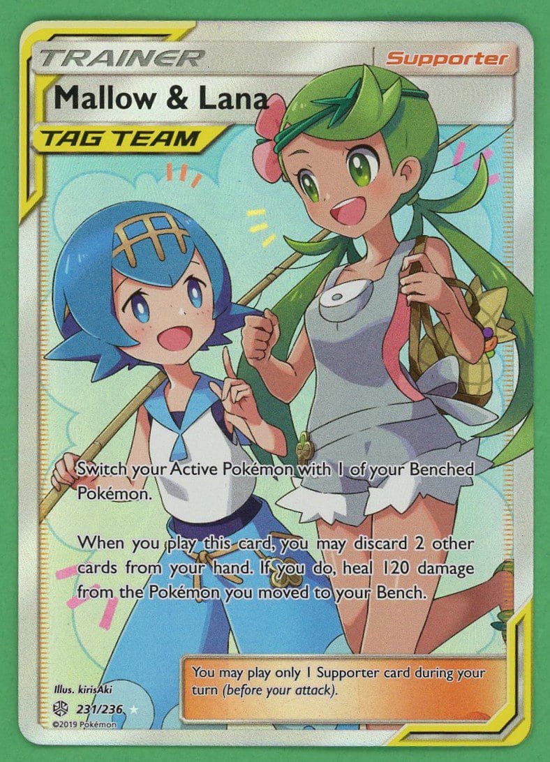 Mallow & Lana Pokemon Cosmic Eclipse Full Art 231/236 | Outpost ...