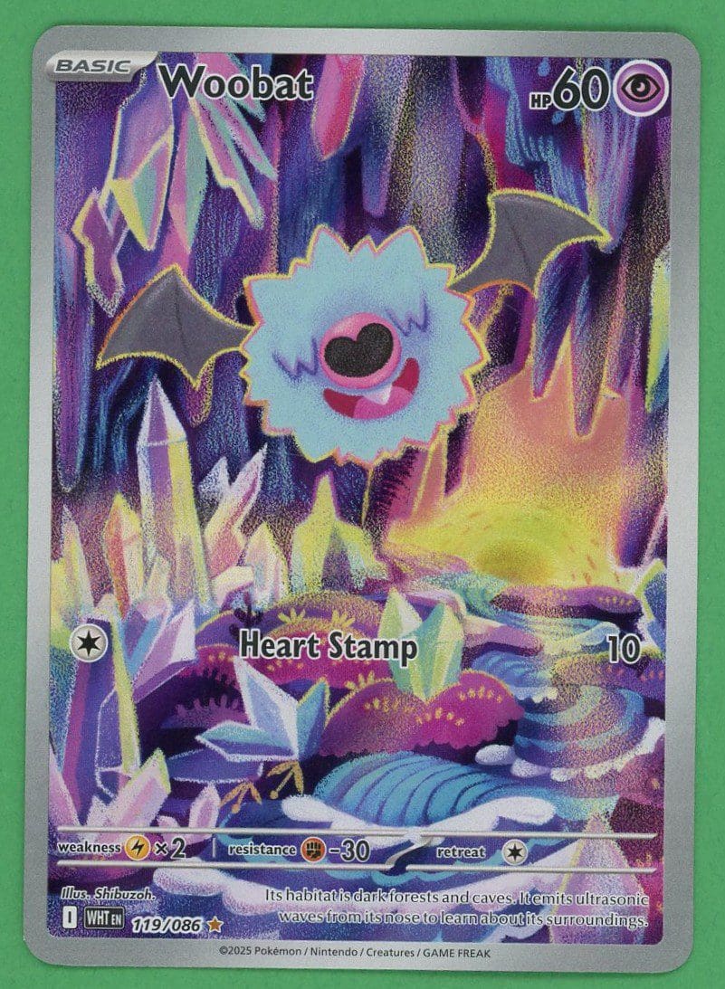 Woobat Pokemon White Flare Illustration Rare 119/086 | Outpost ...