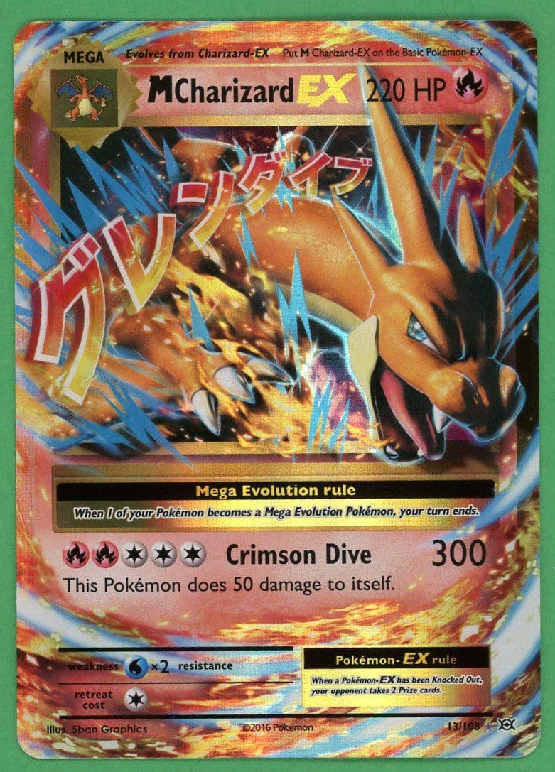 MCharizard Ex Pokemon Evolutions Ultra Rare 13/108 | Outpost ...