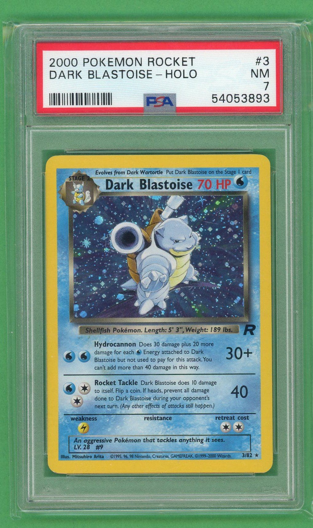 Dark Blastoise Pokemon Team Rocket Holo Rare 3/82 PSA 7 | Outpost ...